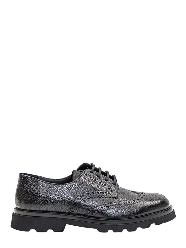 DOUCAL'S Leather Derby Lace-ups - Black