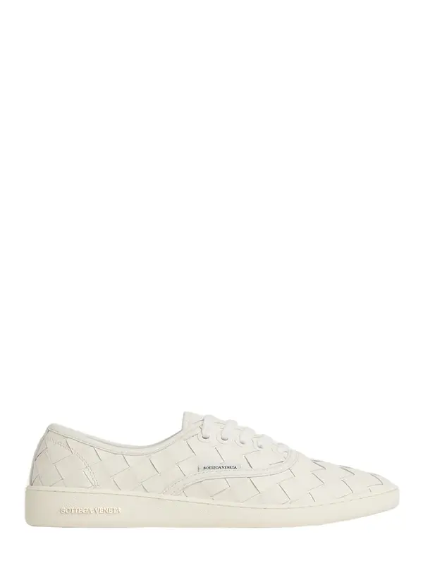 Bottega Veneta Sawyer Intrecciato Leather Sneakers - White