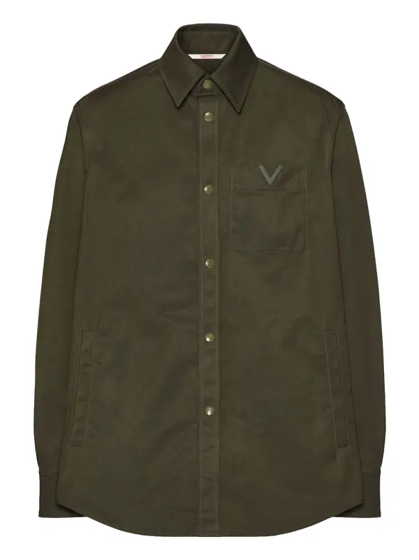 Valentino Garavani V-detail Shirt Jacket - Green