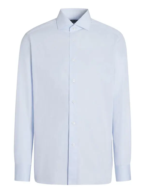 Zegna Centoventimila Micro-stripe Shirt - Blue