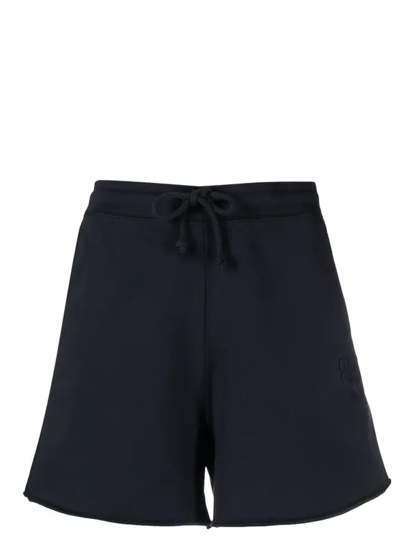 GANNI Logo-embroidered Track Shorts - Blue