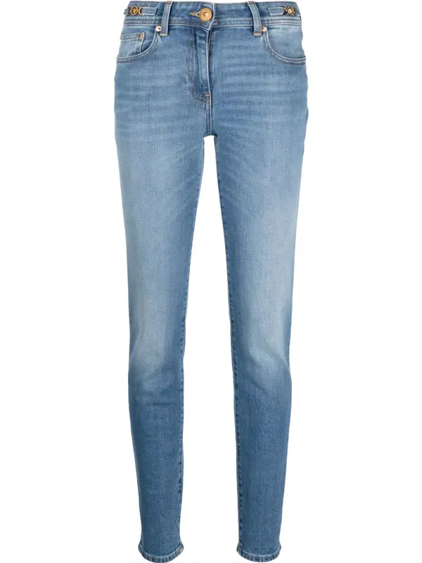 Versace Low-rise Skinny Jeans - Blue