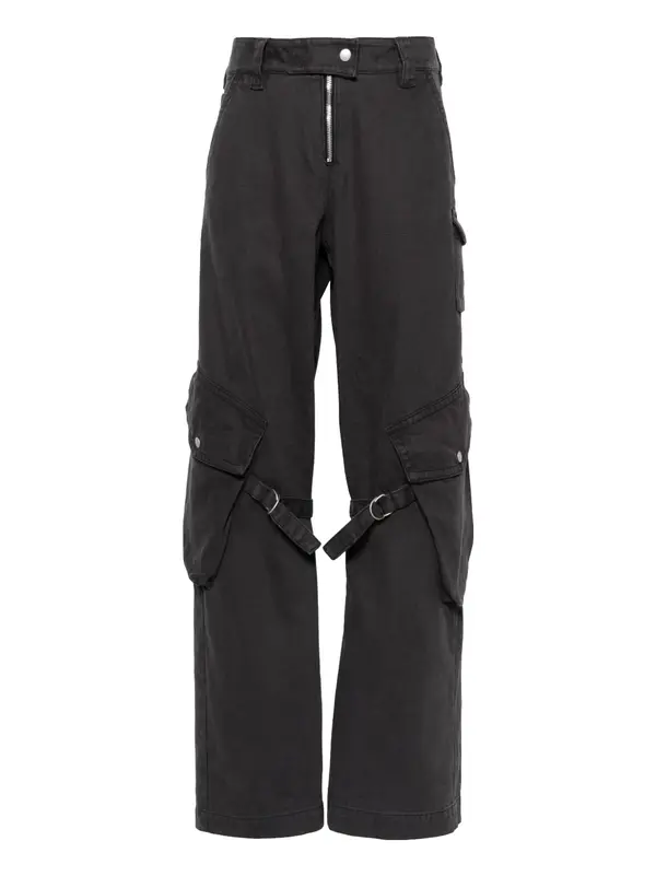 Acne Studios Mid-waist Straight-leg Trousers - Grey