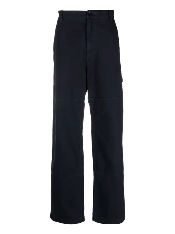 Dolce & Gabbana Logo-plaque Straight Trousers - Blue