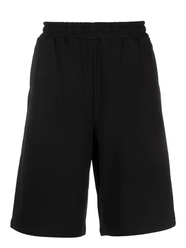 44 LABEL GROUP Logo-print Cotton Track Shorts - Black