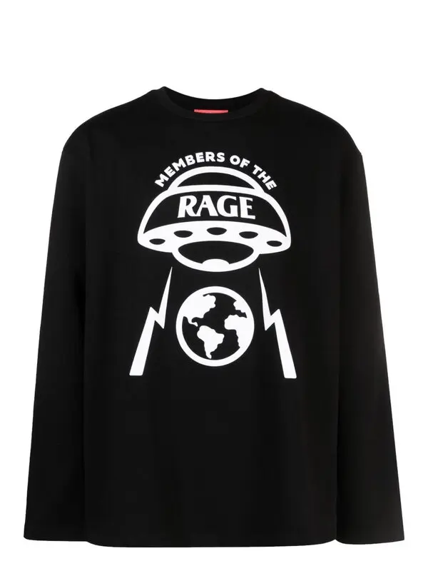 MEMBERS OF THE RAGE Illustration-print Cotton Sweatshirt - Black