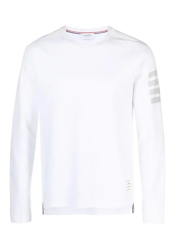 Thom Browne 4-bar Long-sleeve T-shirt - White