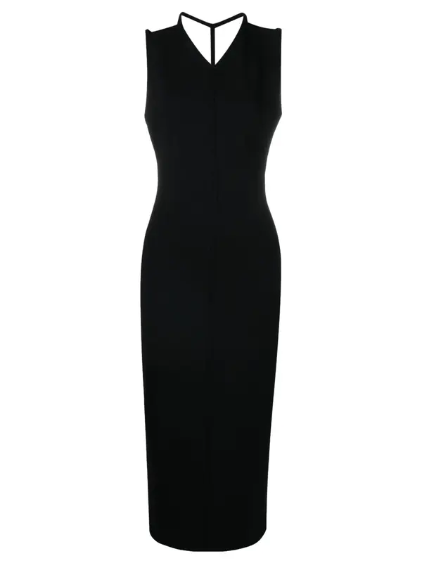 Khaite Terri V-neck Maxi Dress - Black