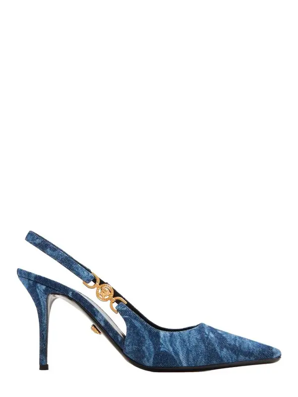 Versace Medusa '95 Barocco-jacquard Pumps - Blue