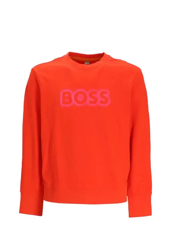 BOSS Logo-print Jersey Sweatshirt - Red