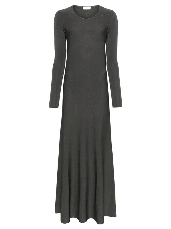 MRZ Lurex Flared Long Dress - Grey