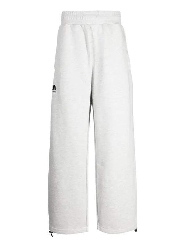 Izzue Logo-appliqué Wide-leg Trousers - Grey