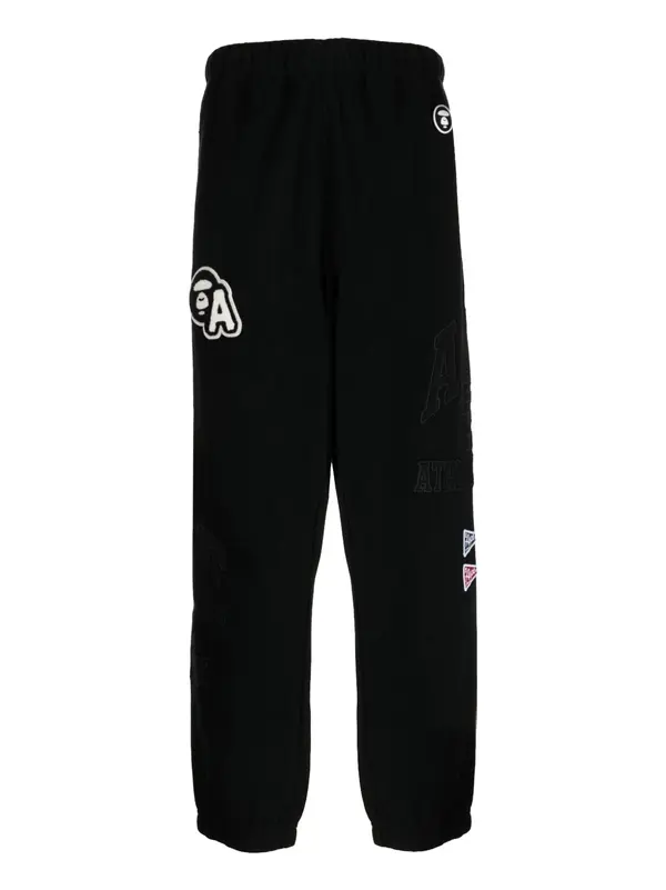 AAPE BY *A BATHING APE® Logo-appliqué Cotton Track Pants - Black