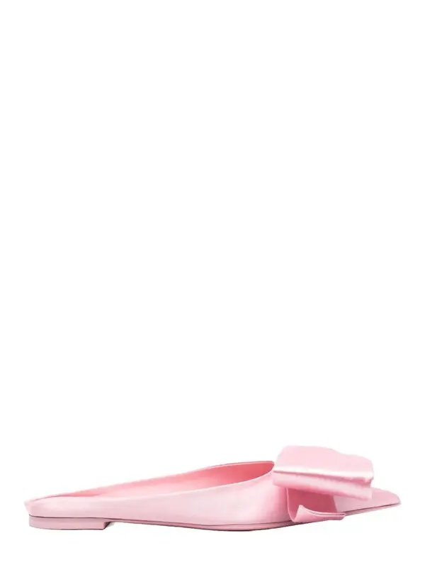 FERRAGAMO Asymmetric-bow Satin Mules - Pink