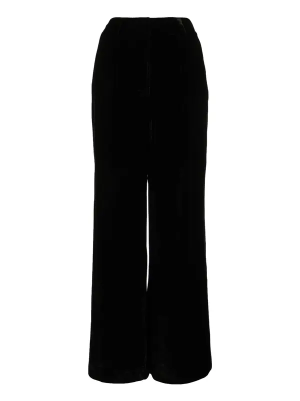 Ulla Johnson Veronica Velvet Wide-leg Trousers - Black