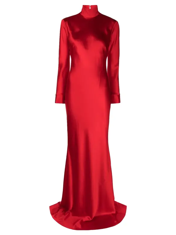 Michelle Mason Open-back Gown - Red