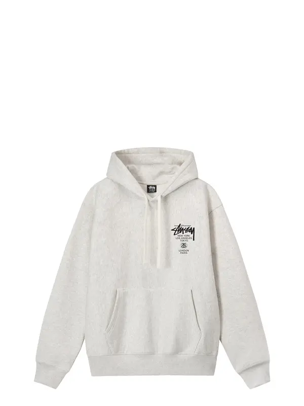 StÜssy World Tour Hoodie - Grey