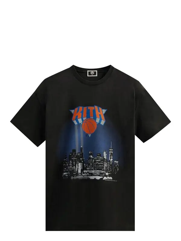 Kith For New York Knicks City Vintage Tee - Black