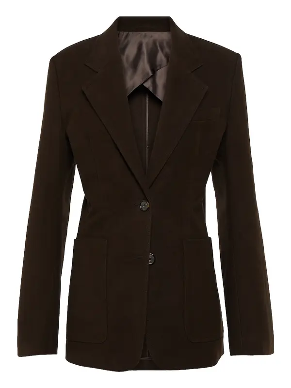 TOTEME Single-breasted Cotton Blazer - Brown