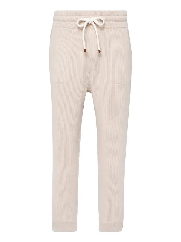 Brunello Cucinelli Cashmere Sweatpants - Beige