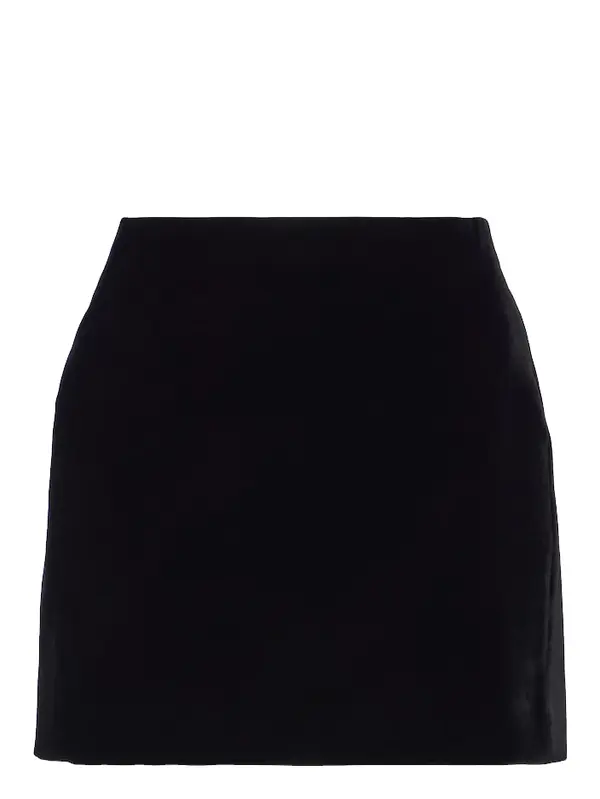 Wardrobe.NYC Velvet Miniskirt - Black