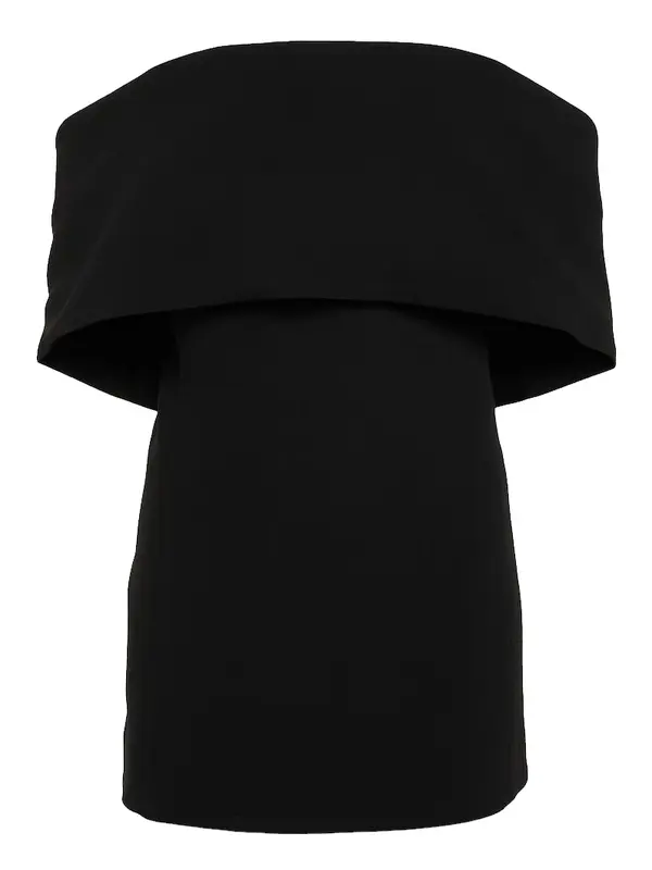 TOTEME Off-shoulder Crêpe Top - Black