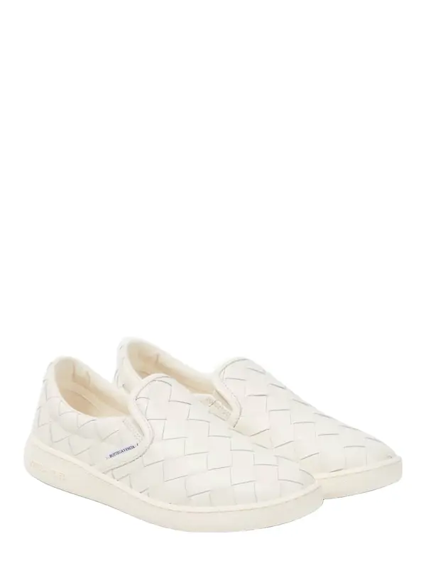 Bottega Veneta Sawyer Leather Slip-on Sneakers - White