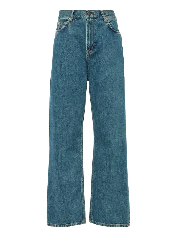 Wardrobe.NYC High-rise Straight Leg Jeans - Blue