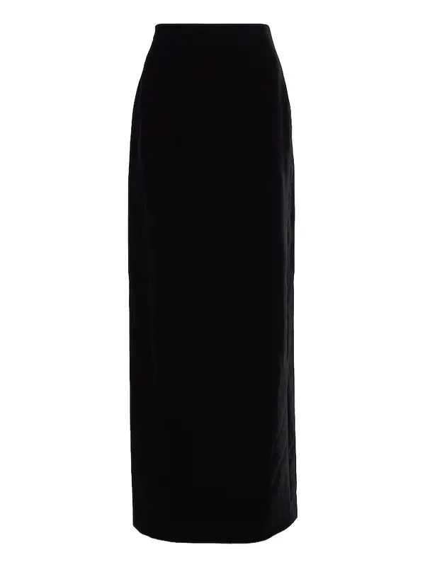 Wardrobe.NYC Velvet Maxi Skirt - Black
