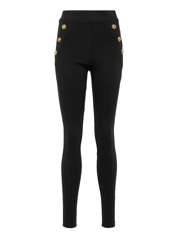 Balmain Jersey Leggings - Black