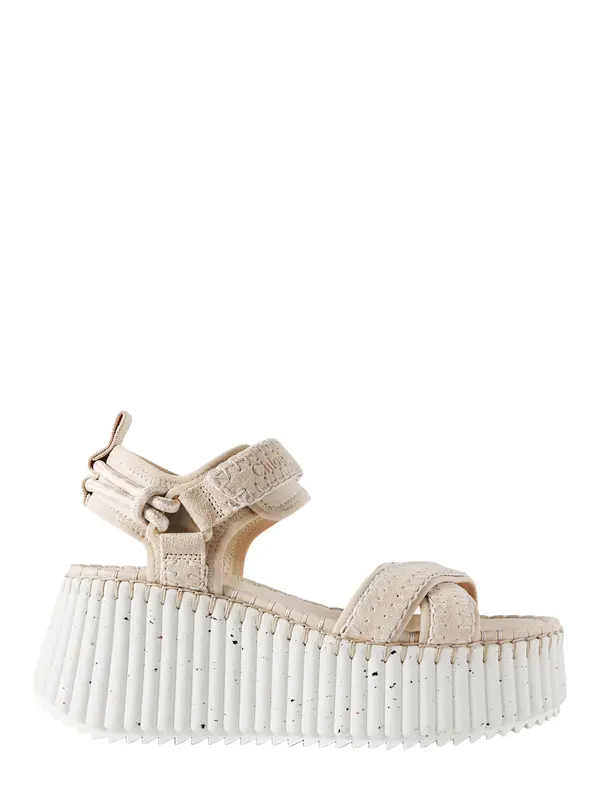 Chloé Net Sustain Nama Platform Sandals - White
