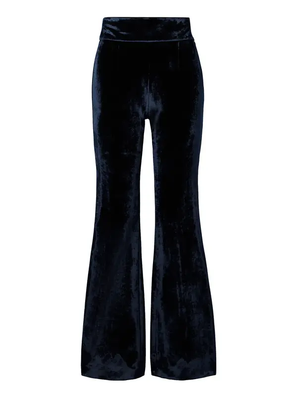 Galvan Velvet Flared Pants - Blue