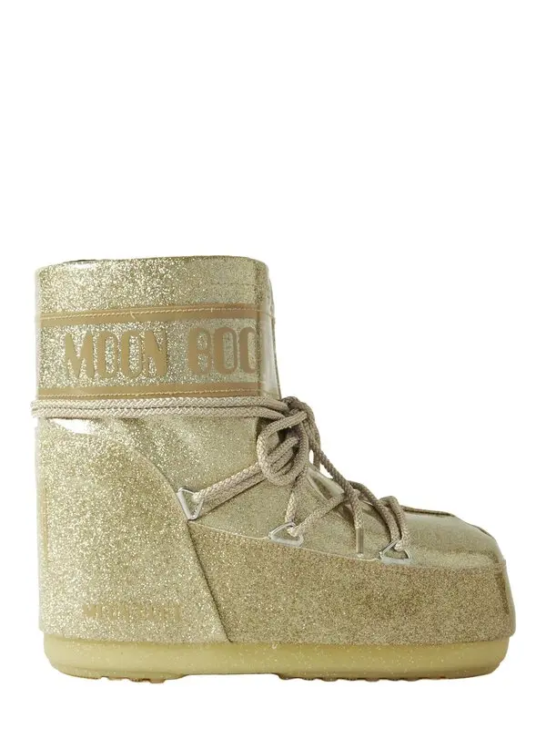 Moon Boot Icon Low Glitter Snow Boots - Gold