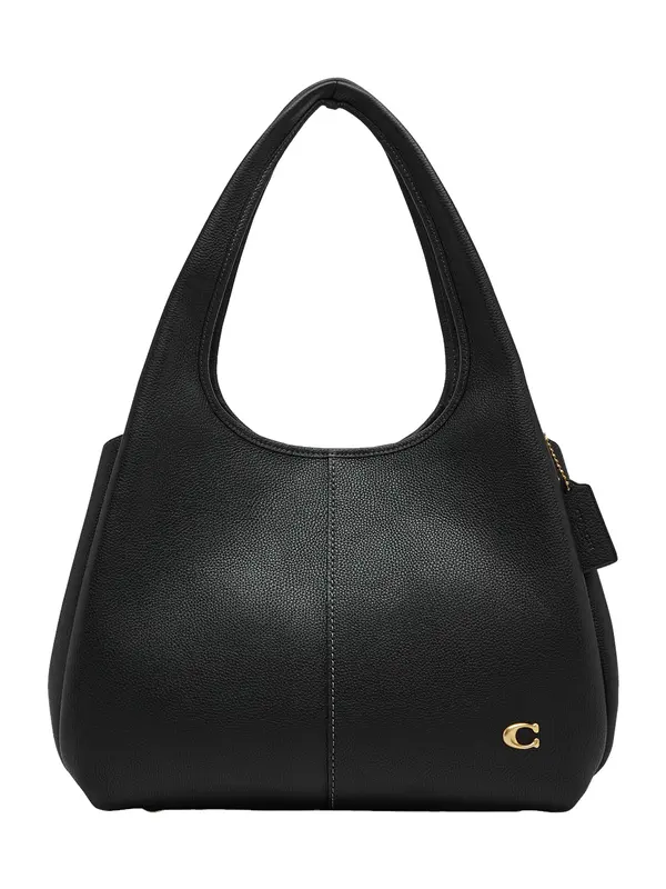 Coach Lane Grained Leather Shoulder Bag - Black