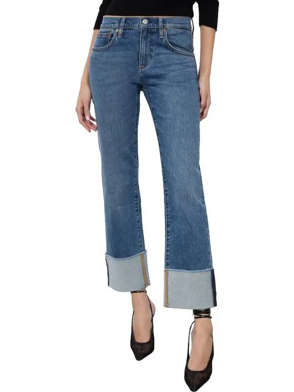 Alice + Olivia Abilene Cuffed Jean - Blue
