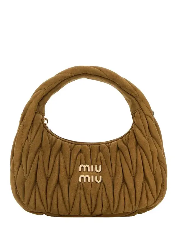 Miu Miu Suede Handbag - Green