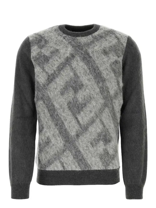 Fendi Embroidered Wool Blend Sweater - Printed