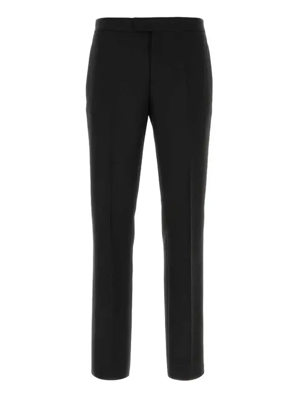 Versace Wool And Mohair Trousers - Black