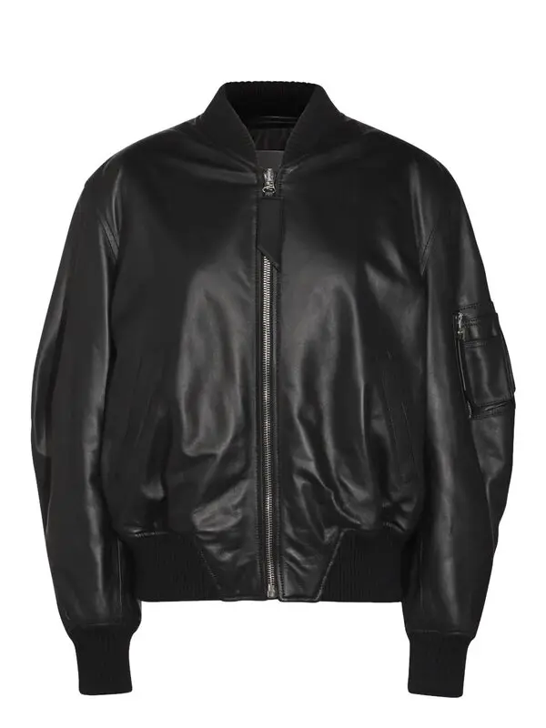 Attico Leather Jacket - Black