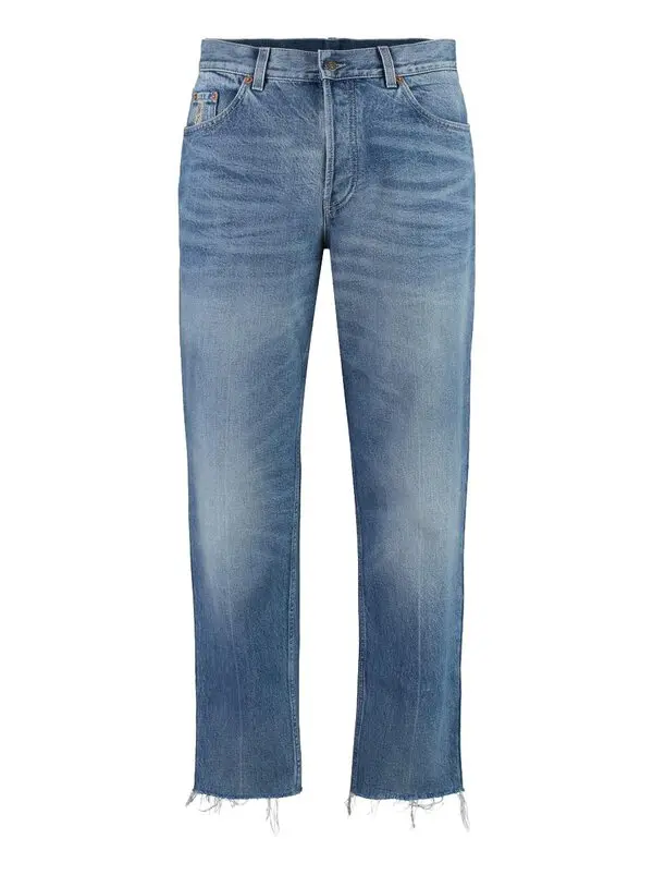 Gucci 5-pocket Straight-leg Jeans - Navy