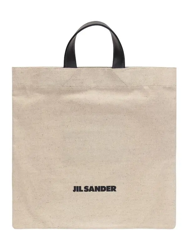 JIL SANDER Square Tote Book Bag - Beige