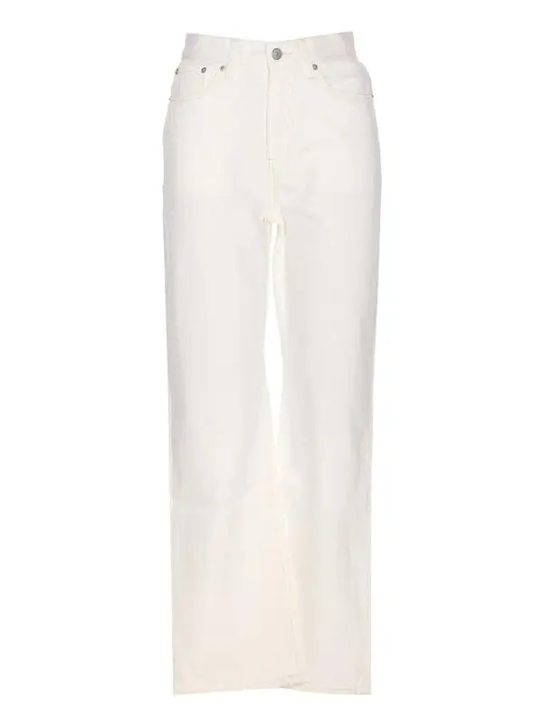 DUNST Straight Leg Jeans - White