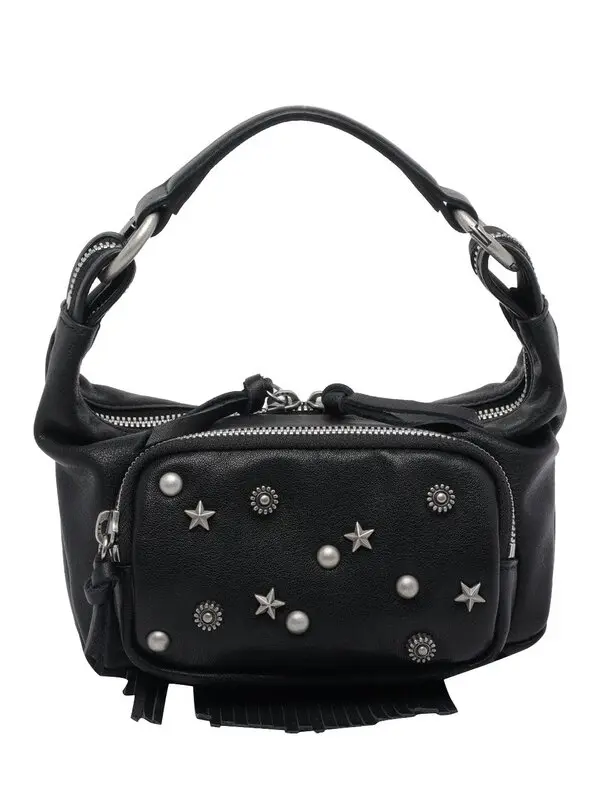 MARGESHERWOOD Handheld Bag With Heart Charm - Black