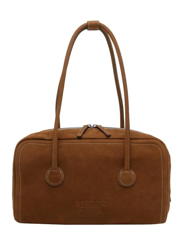 MARGESHERWOOD Top Handle Box Bag - Brown