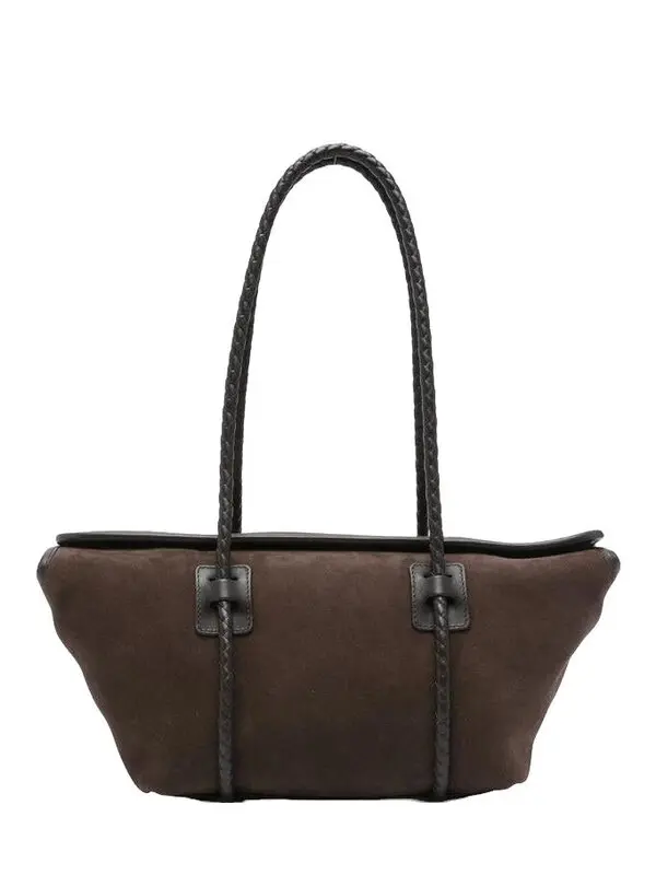 Hereu Shoulder Bag With Braided Leather Handles - Brown