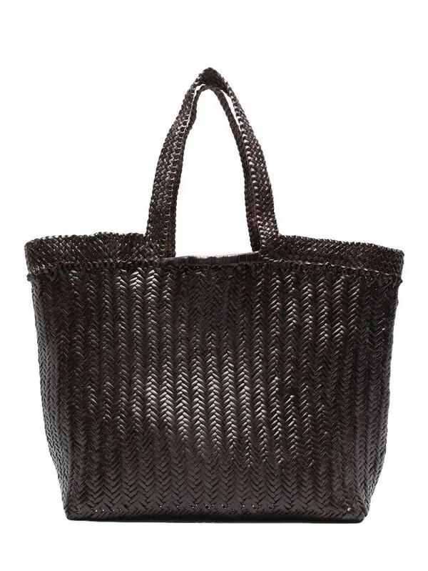 Dragon Diffusion Woven Calf Leather Tote - Brown