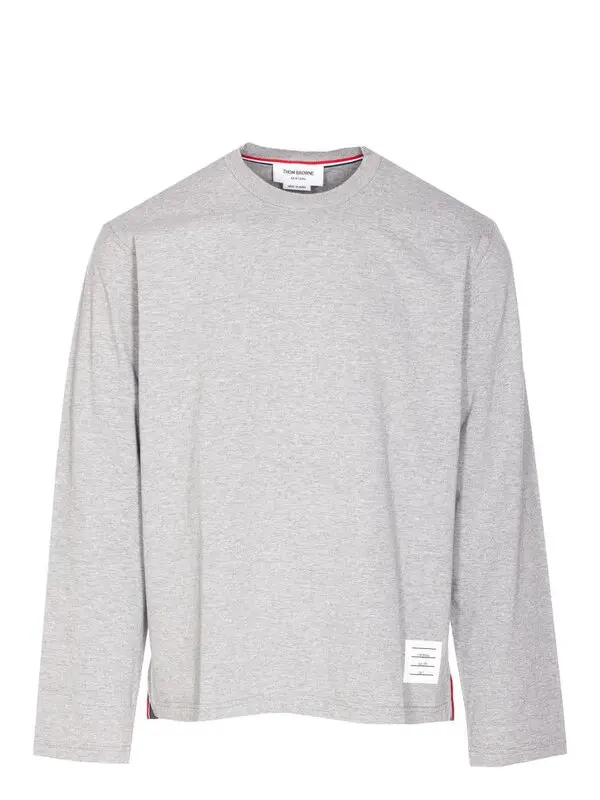 Thom Browne Oversized Long Sleeve Top - Grey