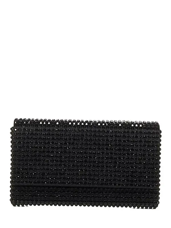 Amina Muaddi Superamini Paloma Clutch - Black