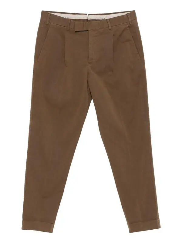 PT TORINO Pleated Trousers - Brown