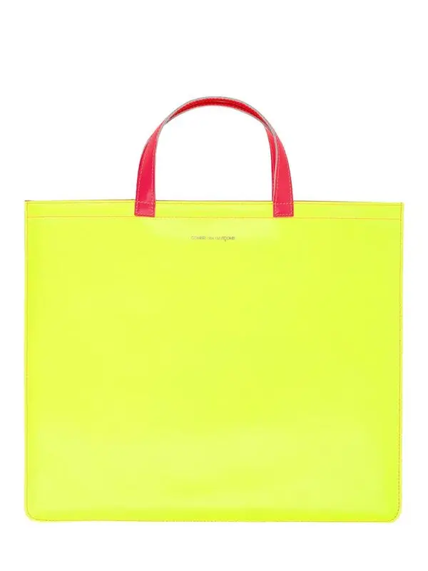 Comme Des Garçons Leather Super Fluo Tote Bag - Yellow/orange